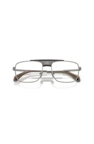 Moncler 56mm Rectangle Optical Glasses - Grey