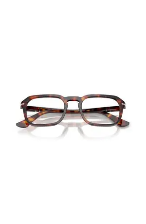 Persol 52mm Square Full Rim Eyeglasses - Tortoise