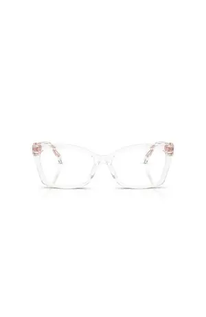 Michael Kors 55mm Rectangle Eyeglasses - Transparent