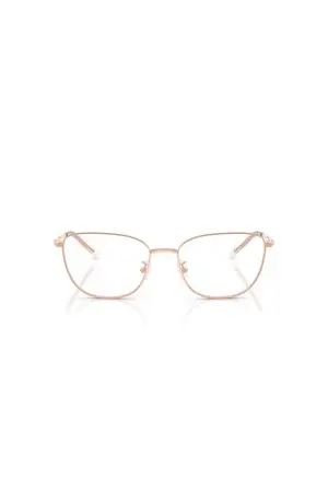 Tory Burch 52mm Rectangle Eyeglasses - Copper