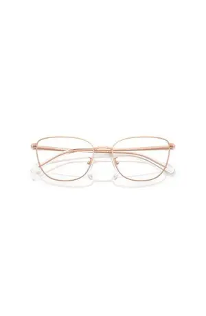 Tory Burch 52mm Rectangle Eyeglasses - Copper