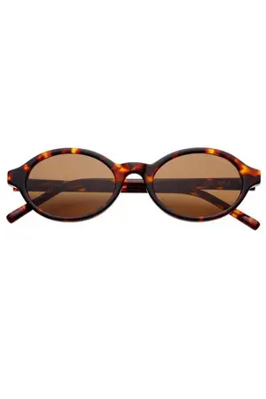 FREYRS EYEWEAR Zoe Oval Sunglasses Tortoise/brown