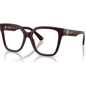 Burberry 53mm Square Optical Glasses - Red