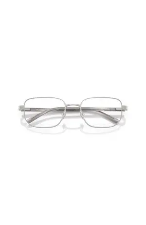 Brooks Brothers 55mm Full Rim Oval Optical Glasses - Silver
