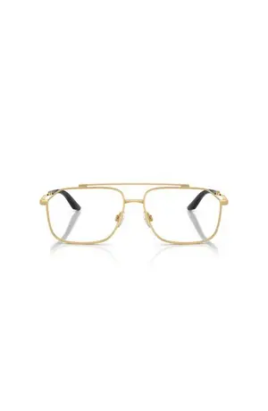 Dolce & Gabbana 56mm Pilot Full Rim Eyeglasses - Gold