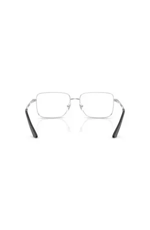 Versace 57mm Rectangle Optical Glasses - Silver