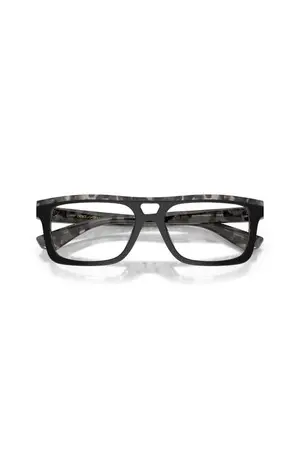 Dolce & Gabbana 54mm Rectangle Full Rim Eyeglasses - Black