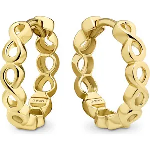 DEVATA Infinity Hoop Earrings In 14k Gold - Yellow Gold