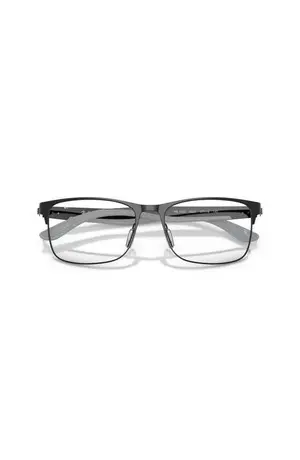 Ray-ban 57mm Rectangle Eyeglasses - Black