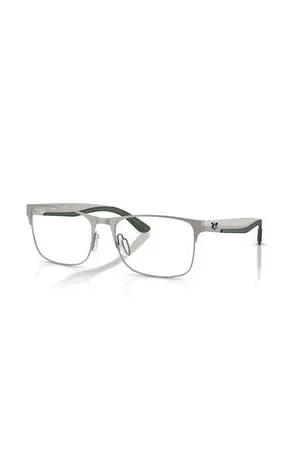 Ray-ban 57mm Rectangle Eyeglasses - Silver