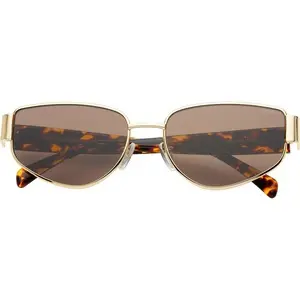 FREYRS EYEWEAR Delilah Cat Eye Sunglasses - Gold/brown