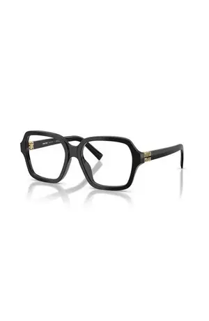Miu Miu 52mm Square Optical Glasses - Black