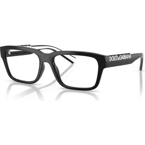 Dolce & Gabbana 55mm Rectangle Optical Glasses - Black