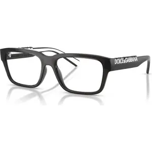 Dolce & Gabbana 55mm Rectangle Optical Glasses - Grey