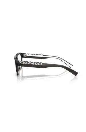 Dolce & Gabbana Rectangle Full Rim Eyeglasses - Grey