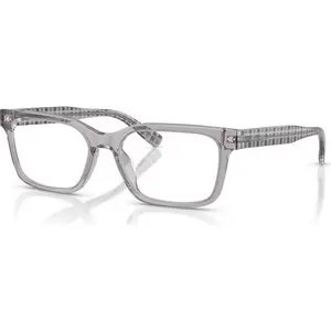 Brooks Brothers 55mm Rectangle Full Rim Eyeglasses - Grey