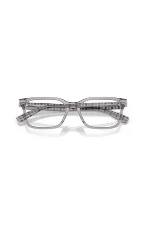 Brooks Brothers 55mm Rectangle Full Rim Eyeglasses - Grey