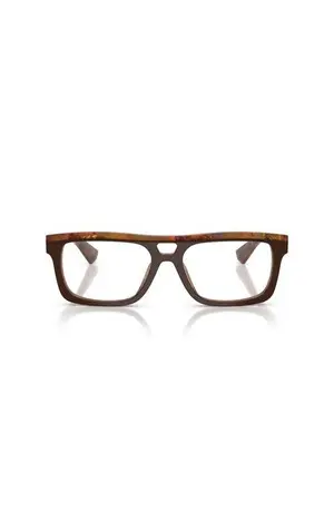 Dolce & Gabbana 56mm Rectangle Optical Glasses - Brown