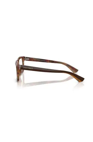 Dolce & Gabbana 56mm Rectangle Optical Glasses - Brown