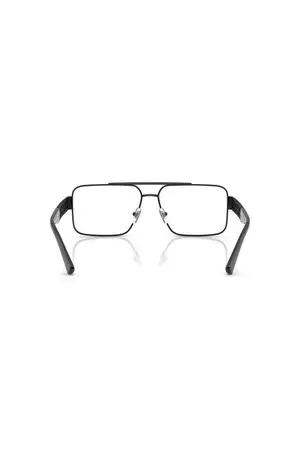 Versace 56mm Rectangle Optical Glasses - Black