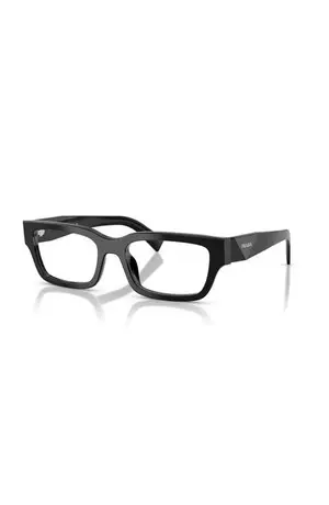 Prada 54mm Rectangle Optical Glasses - Black