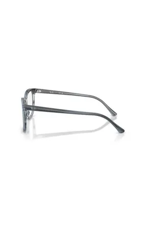 Ray-ban Square Acetate Full Rim Eyeglasses - Blue