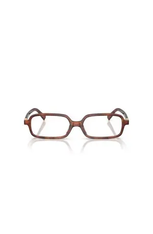 Miu Miu 53mm Rectangle Optical Glasses - Brown