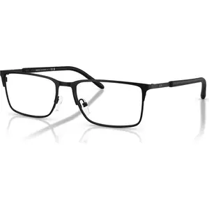 Armani Exchange 56mm Rectangle Optical Glasses - Black
