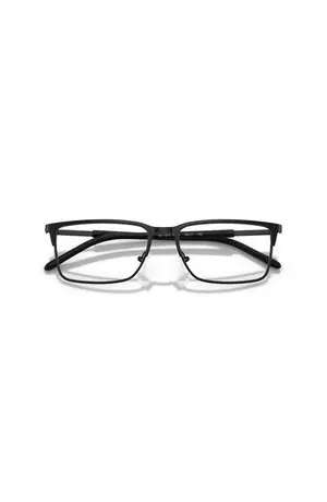 Armani Exchange 56mm Rectangle Optical Glasses - Black