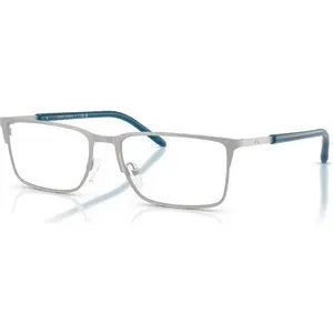 Armani Exchange 56mm Rectangle Optical Glasses - Silver