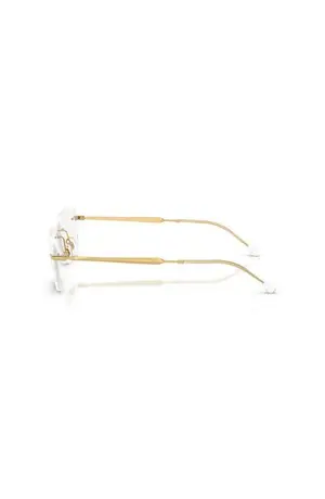 Ray-ban 54mm Irregular Rimless Eyeglasses - Gold