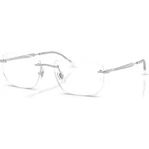 Ray-ban 54mm Irregular Rimless Eyeglasses - Silver