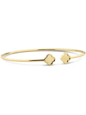 DEVATA Double Clover 14k Gold Bangle Bracelet - Yellow Gold