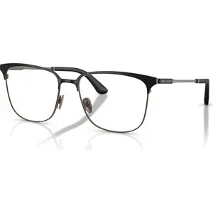 Giorgio Armani Rectangle Full Rim Optical Glasses - Black