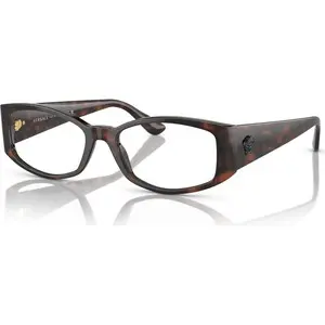 Versace 54mm Irregular Optical Glasses - Tortoise