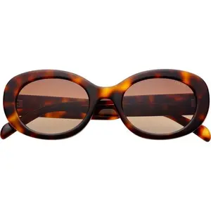 FREYRS EYEWEAR Aria Oval Sunglasses - Brown Tortoise