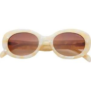FREYRS EYEWEAR Aria Oval Sunglasses - Light Pearl