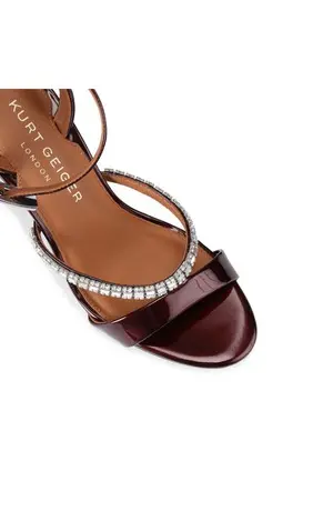 Kurt Geiger Crystal Ankle Strap Sandal - Medium Red