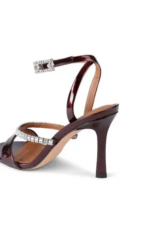 Kurt Geiger Crystal Ankle Strap Sandal - Medium Red