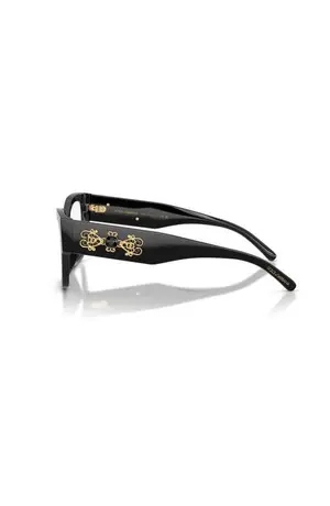 Dolce & Gabbana Butterfly Acetate Eyeglasses With Embellishments - Black
