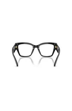 Dolce & Gabbana Butterfly Acetate Eyeglasses With Embellishments - Black