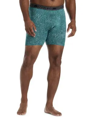 HARBOR BAY BY DXL Big & Tall Cooling Performance 5 Inch Boxer Briefs - Future Forest