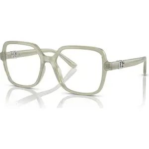 Dolce & Gabbana 53mm Square Optical Glasses - Green
