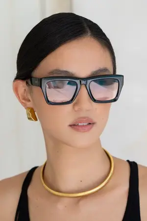 FREYRS EYEWEAR Nico Square Sunglasses - Black/brown