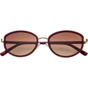 FREYRS EYEWEAR Jordan Oval Frame Sunglasses Burgundy