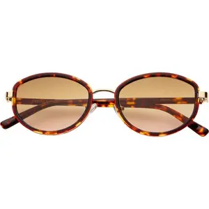 FREYRS EYEWEAR Jordan Oval Frame Sunglasses - Tortoise/brown