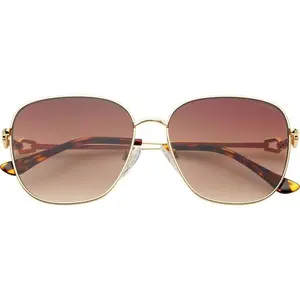 FREYRS EYEWEAR Lea Square Sunglasses Gold/brown
