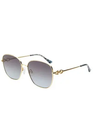 FREYRS EYEWEAR Lea Square Sunglasses - Gold/gradient Gray