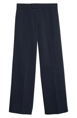 TOM FORD Compact Cotton Drill Wide Leg Pants - Navy