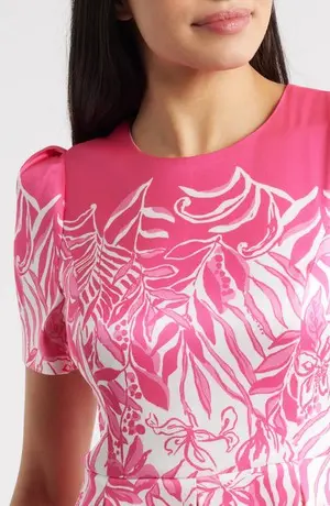 Lilly Pulitzer® Loradonna Placed Print Midi Dress